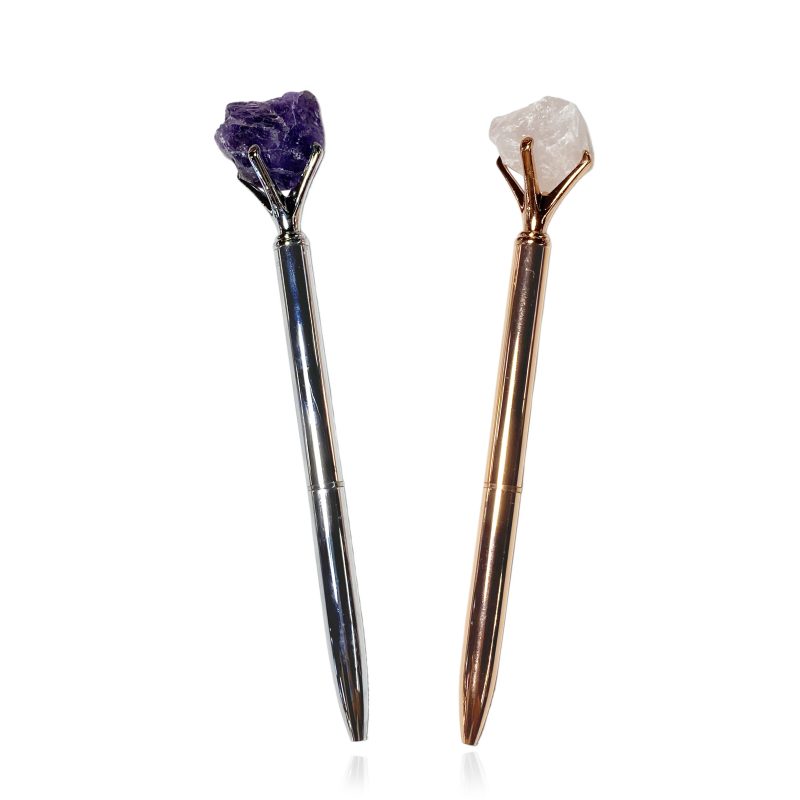 Rose Quartz & Amethyst – Crystal Rock Pens – J B Sales & Consulting ...